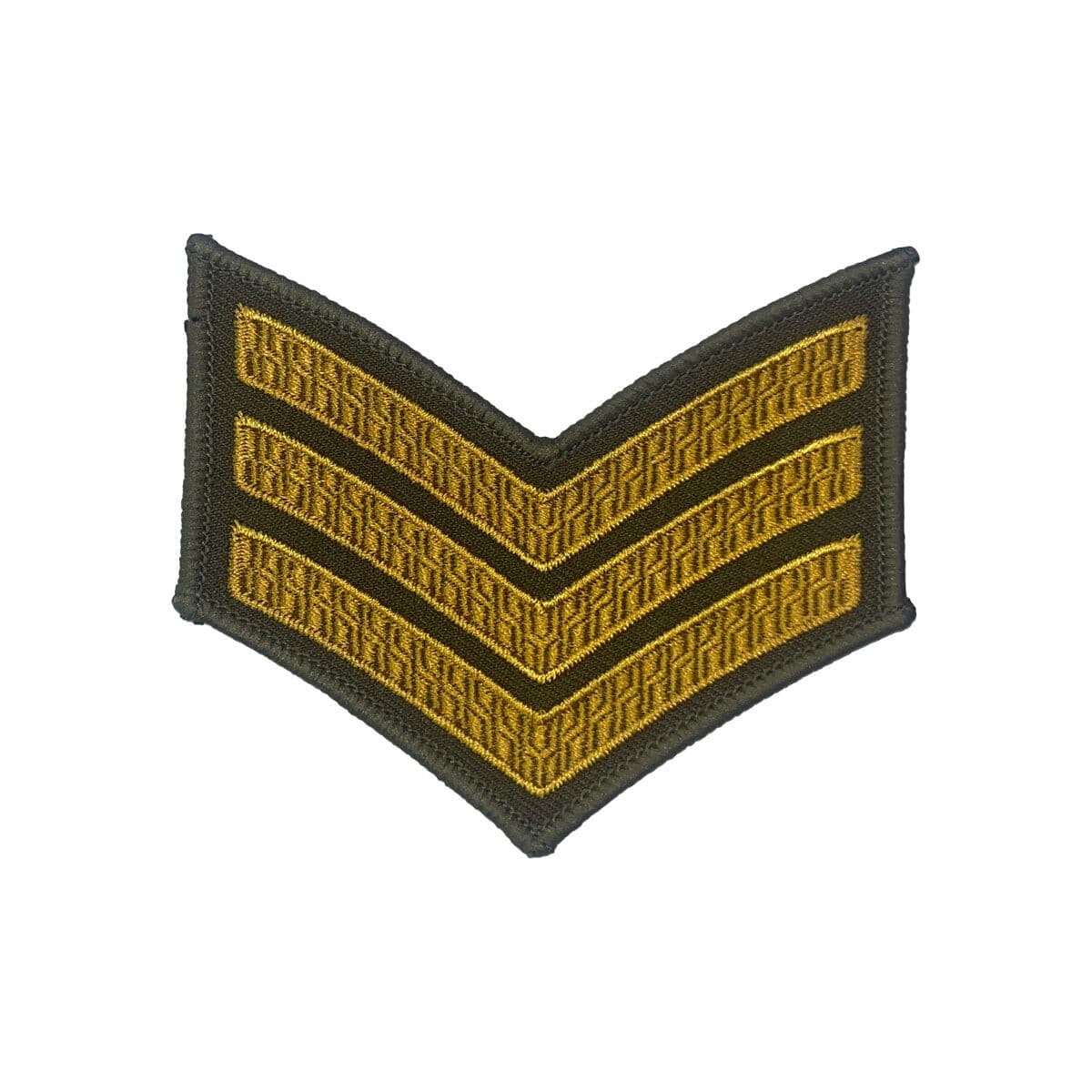 Army Chevron Rank Insignia 3 Stripe Gold on Khaki | Cadetshop
