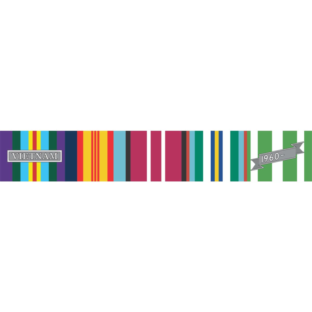Vietnam Nashos Ribbons Bumper Sticker with Clasp | Cadetshop