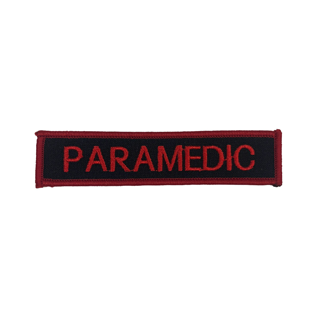 Paramedic Patch Red on Black Service Patch | Cadetshop