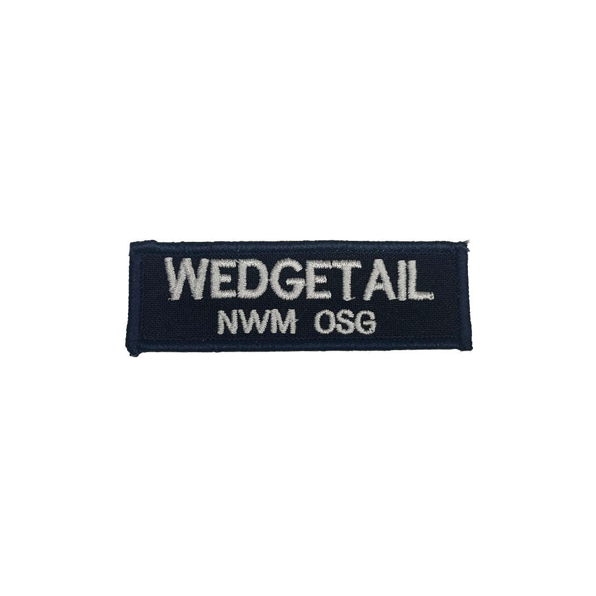 Custom Embroidered Police Name Tag White on Blue 2 Line | Cadetshop