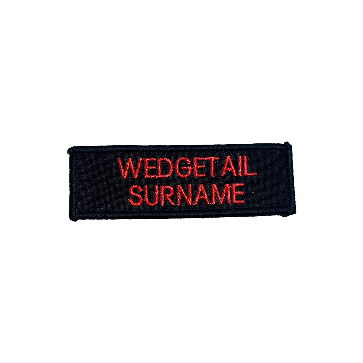 Custom Embroidered Responder Name Tag Red on Black | Cadetshop