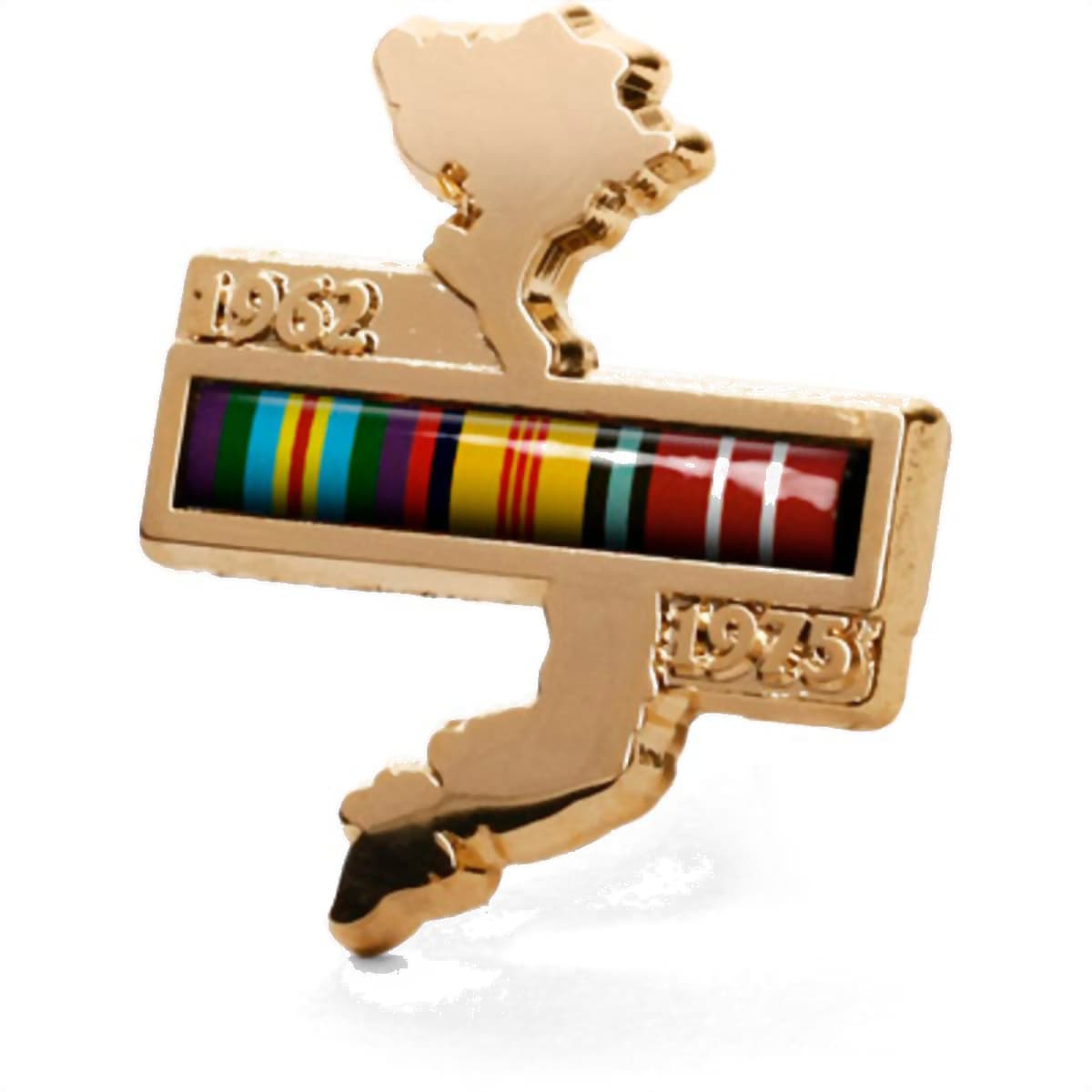 Vietnam Map Logistics & Support Ribbon Lapel Pin