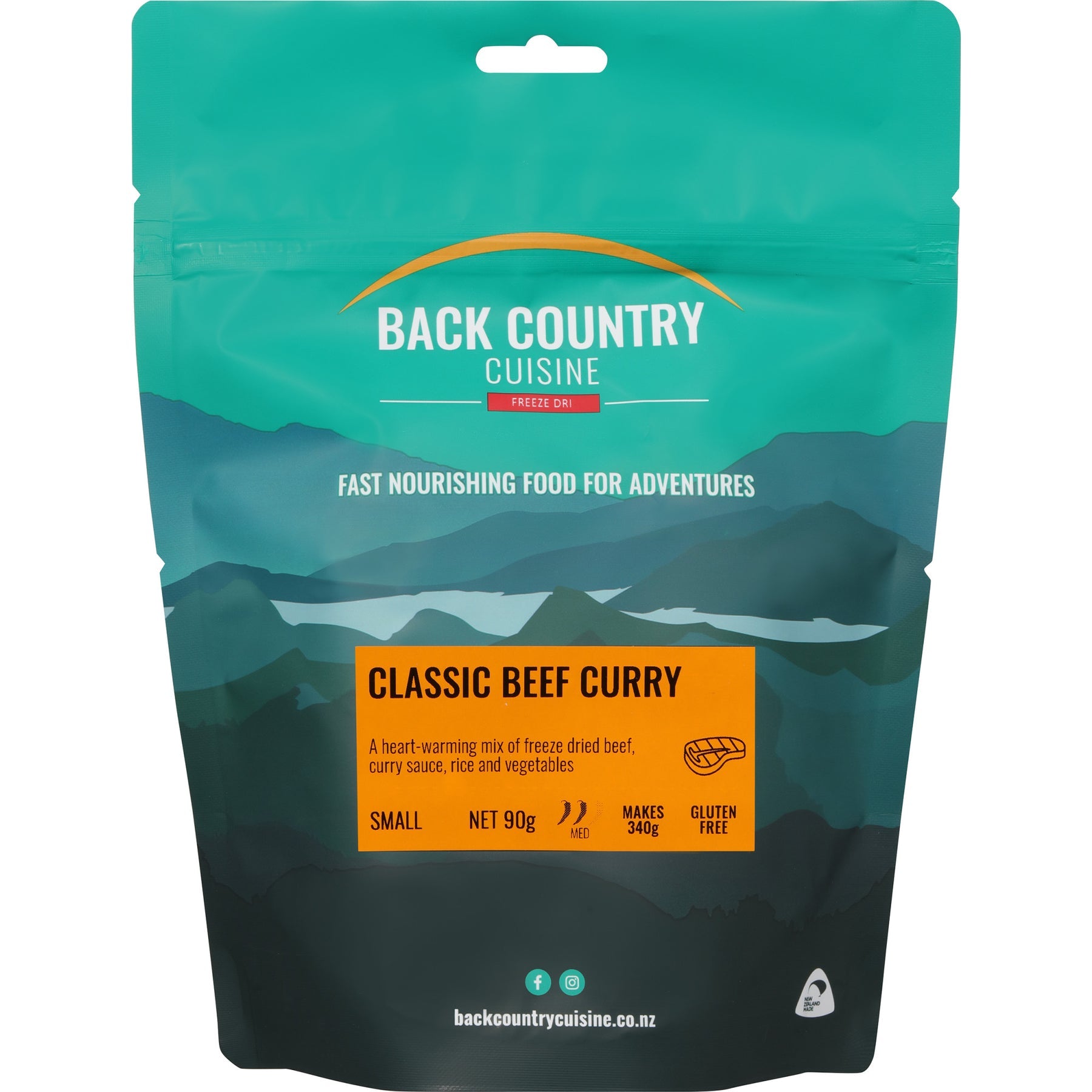 Back Country Freeze Dried Camp Rations Meal - Classic Beef Curry ...